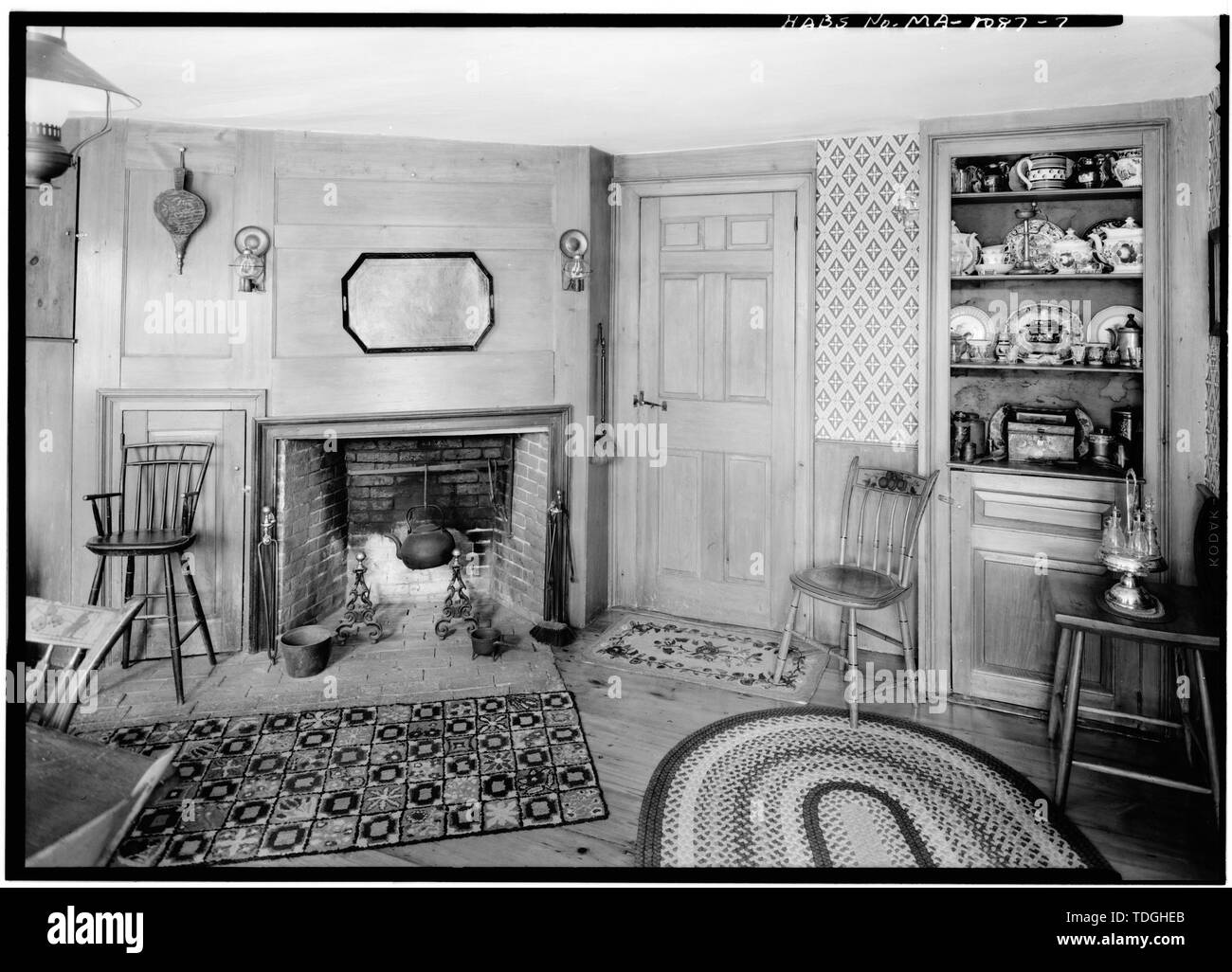 NORTHWEST ROOM, SHOWING FIREPLACE - Atwood-Higgins House, Bound Brook ...
