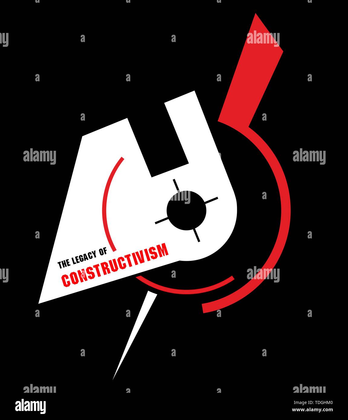 Soviet constructivism art style. Print. White hammer and red sickle ...