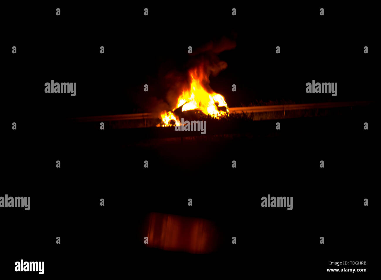 Burning man road night hi-res stock photography and images - Alamy