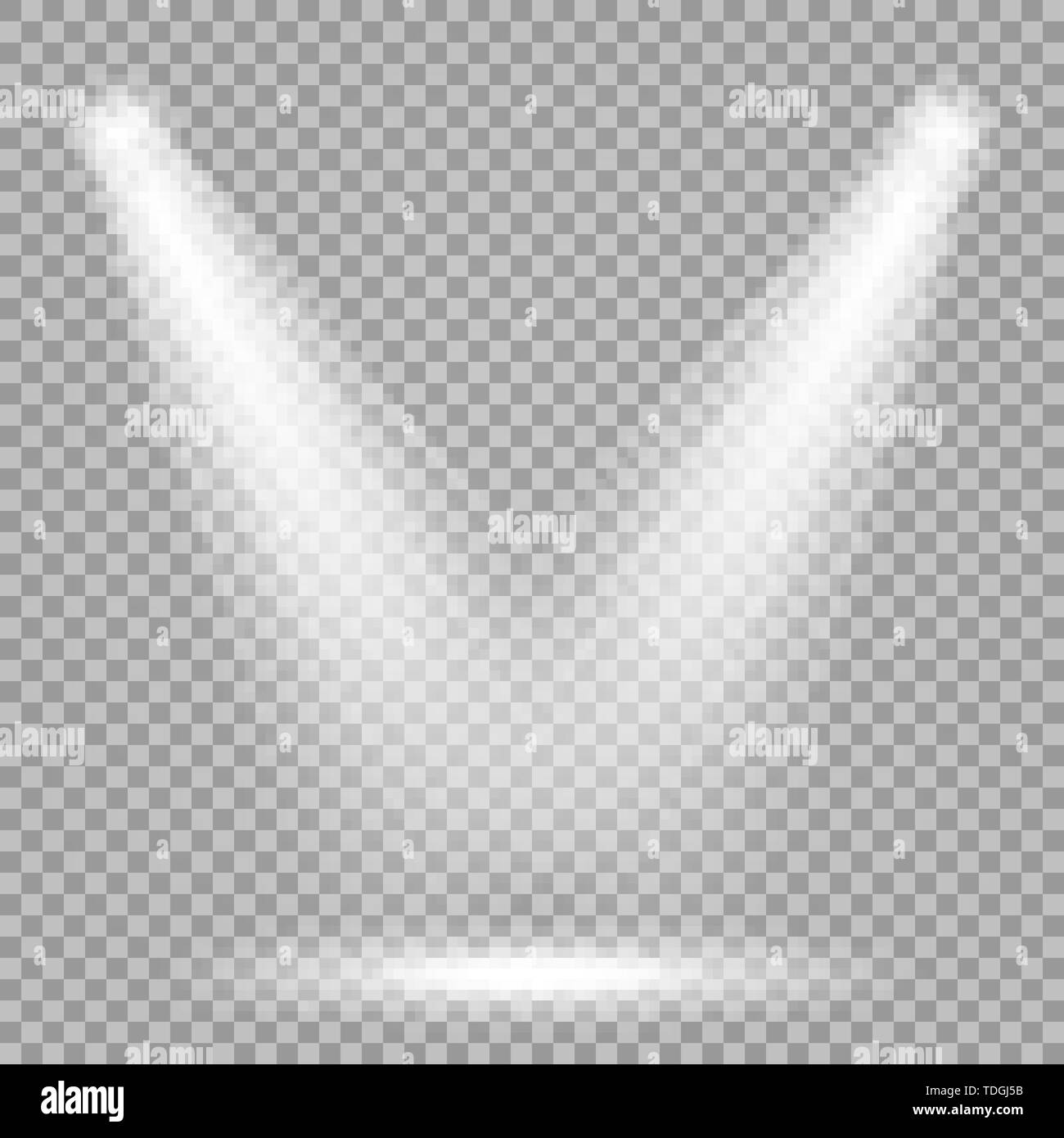 Vector spotlight. Bright light beam. Transparent realistic effect ...