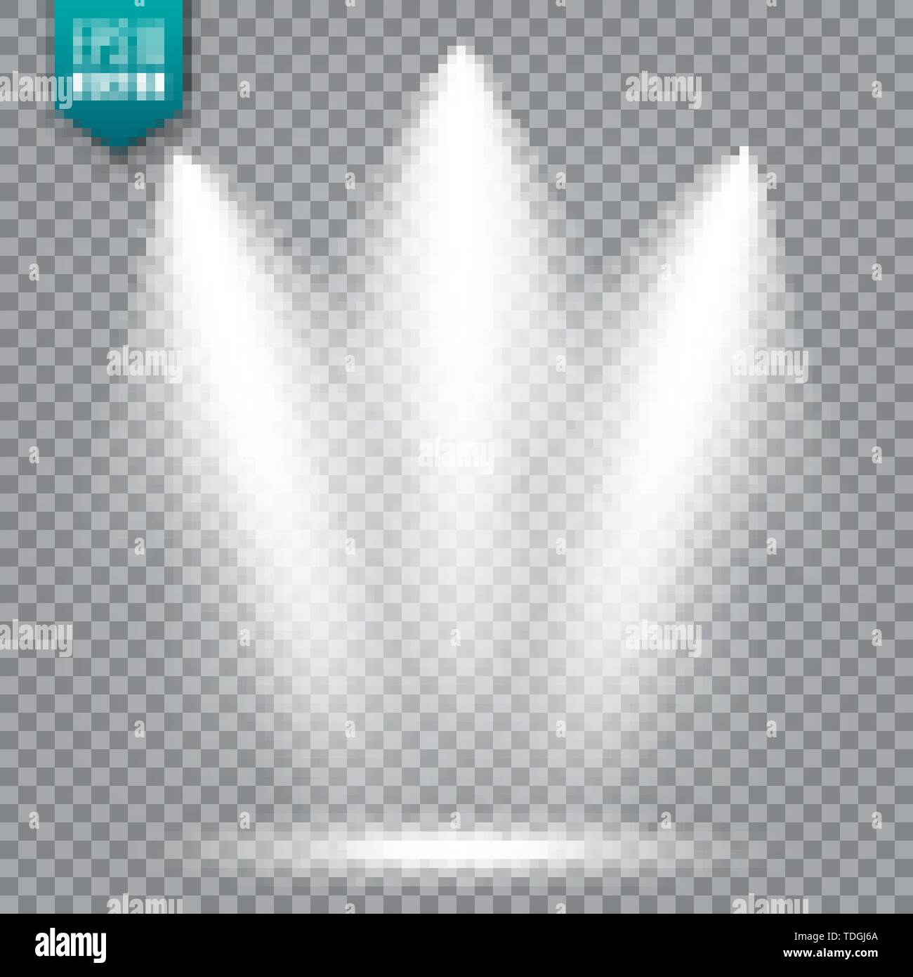 Vector spotlight. Bright light beam. Transparent realistic effect ...