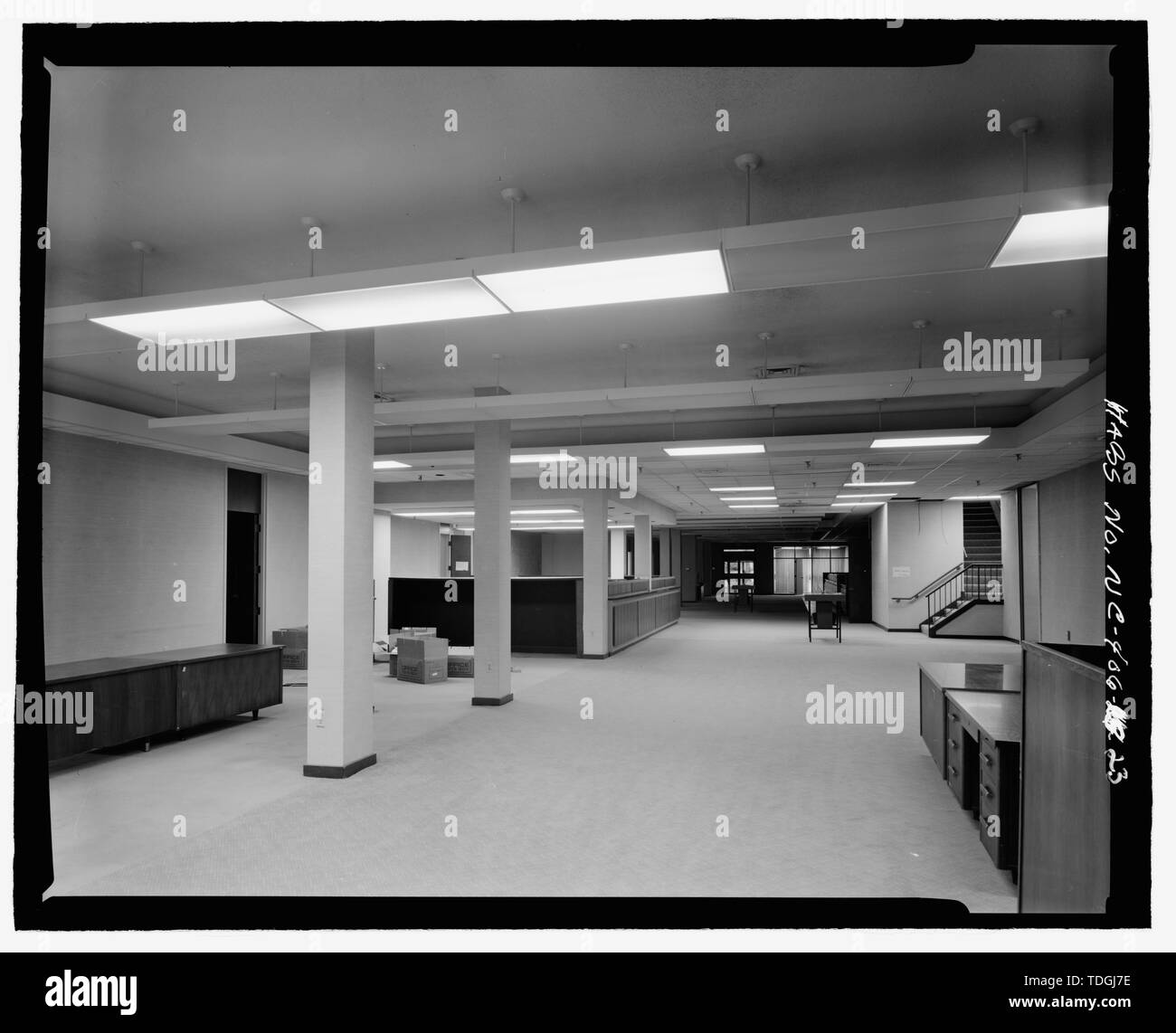 North view of lobby - Commercial National Bank, 20 East Martin Street ...