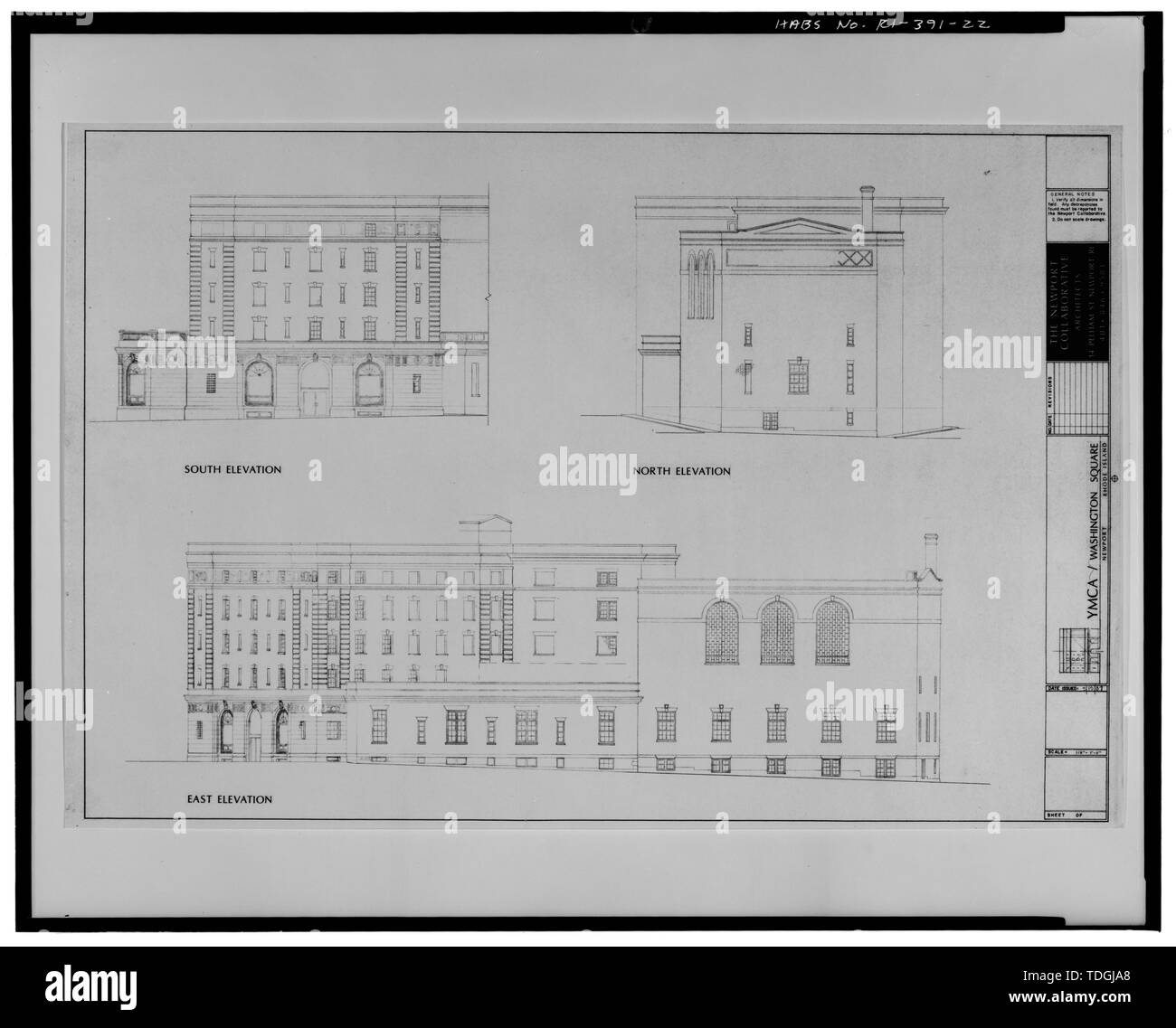 North, east and south elevations (1988 Drawing, The Newport ...