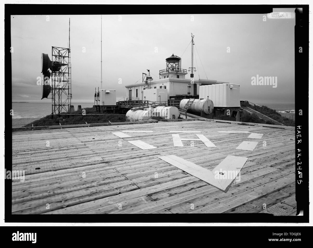 Northeast corner of lighthouse from helicopter pad - Cape Spencer ...