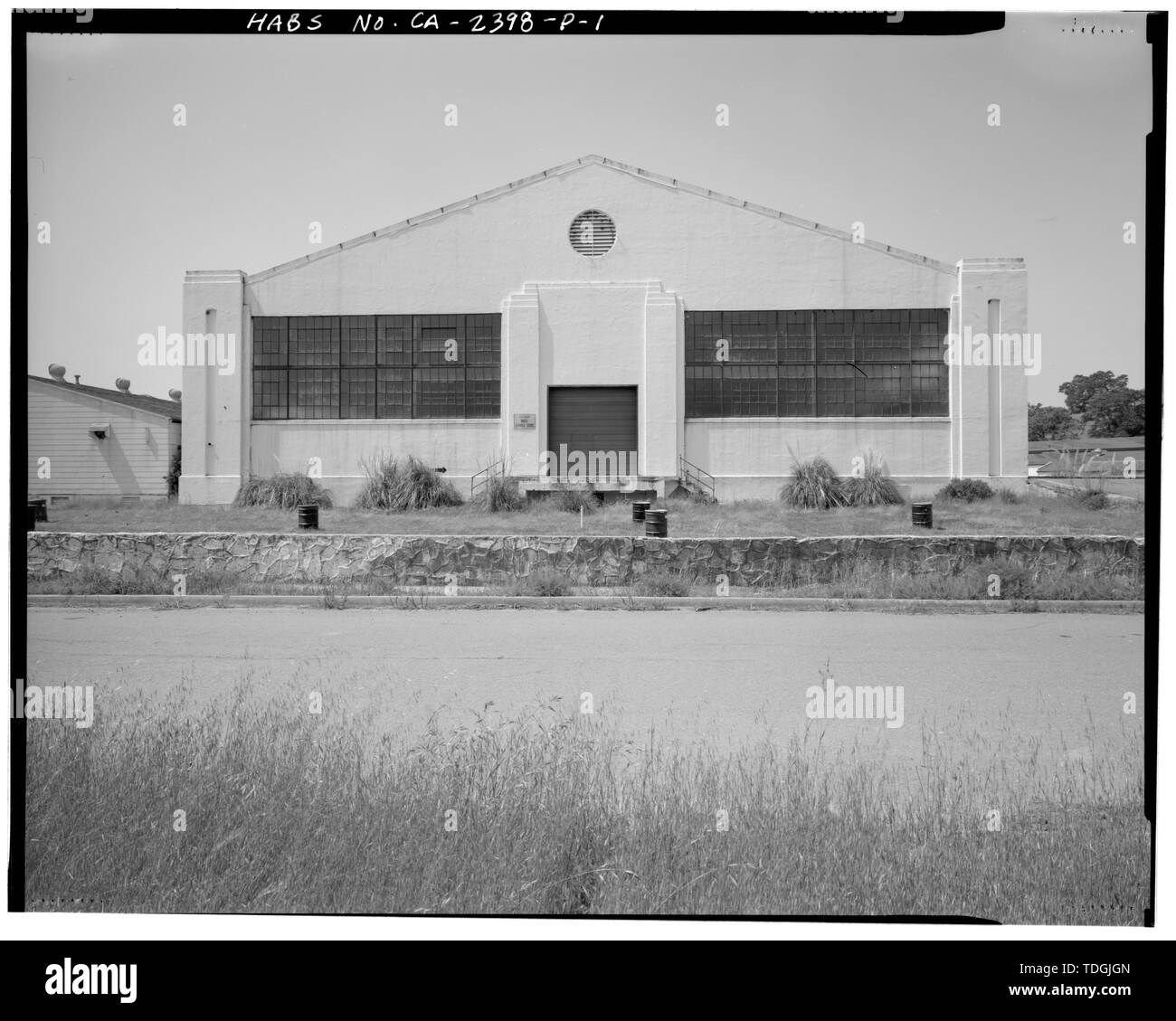 Northeast elevation, showing wall on Hangar Ave. - Hamilton Field ...