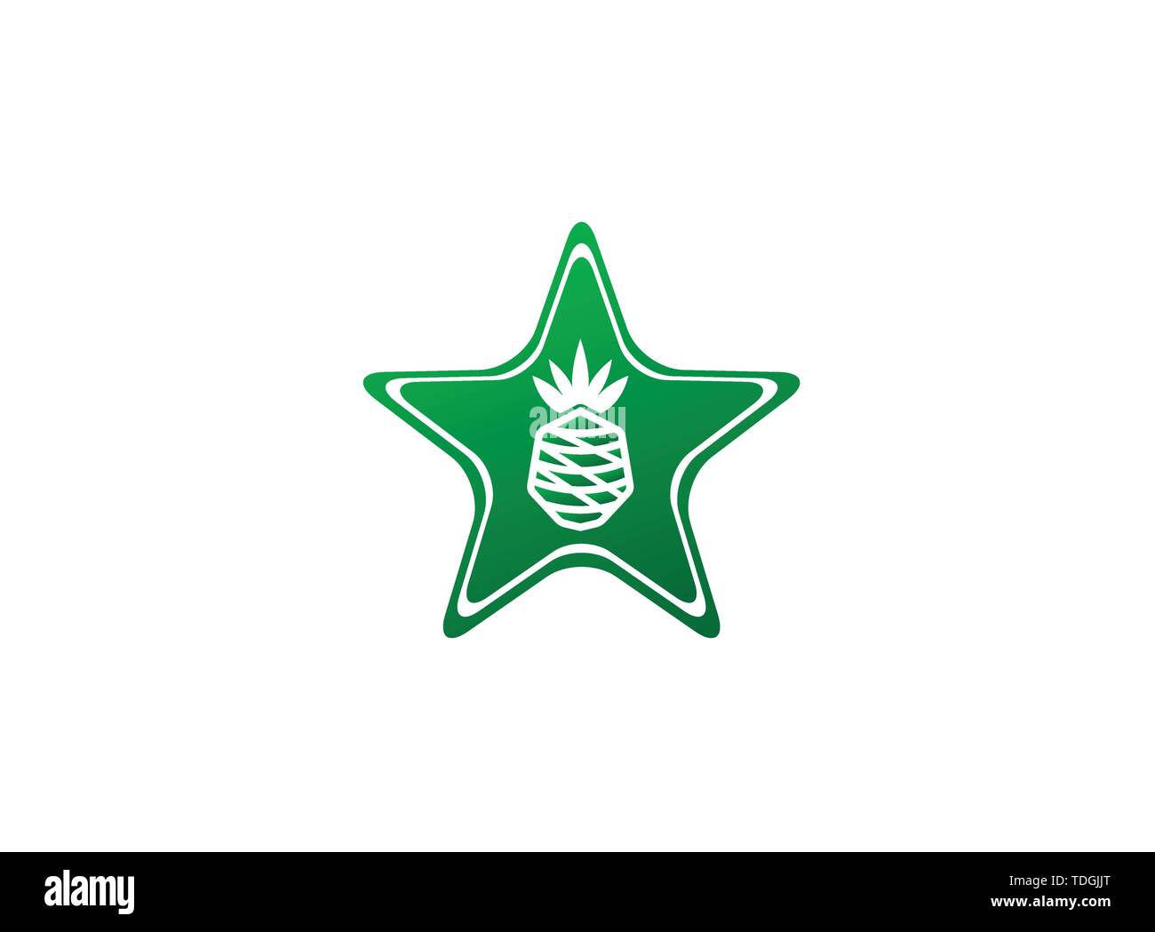 ananas fruit in a shape, pineapple for logo vector design illustration ...