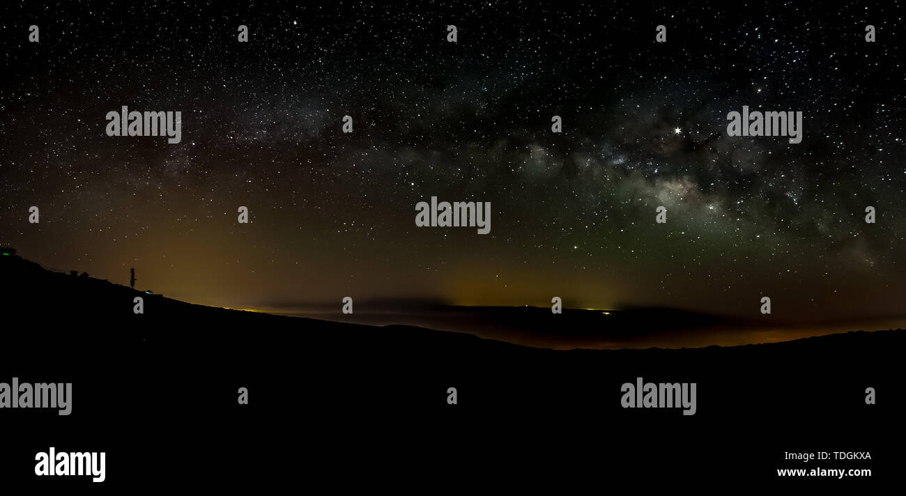 The Milky Way in the spring visible from Teide National Park near ...