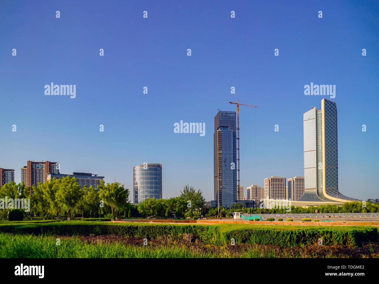 Architectural Scenery of Yinchuan City Stock Photo - Alamy