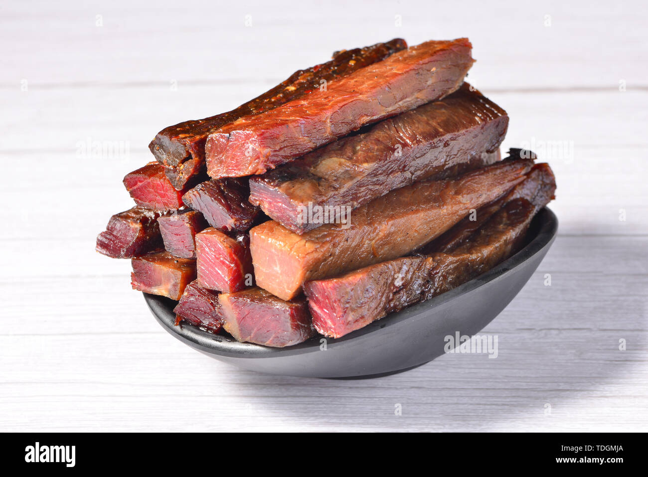 Air-dried hand-torn beef HD picture Stock Photo - Alamy