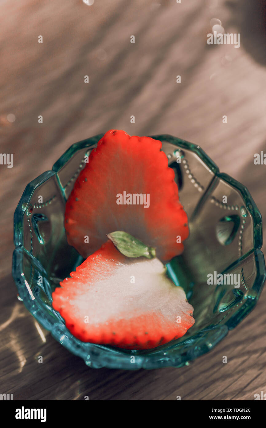 Strawberries wallpaper cut hi-res stock photography and images - Alamy