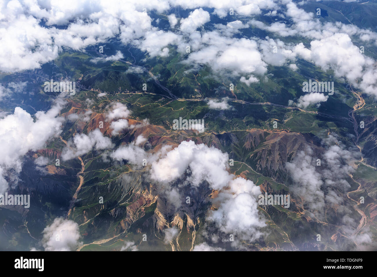 Chongqing-Xinjiang, aerial shooting Stock Photo - Alamy