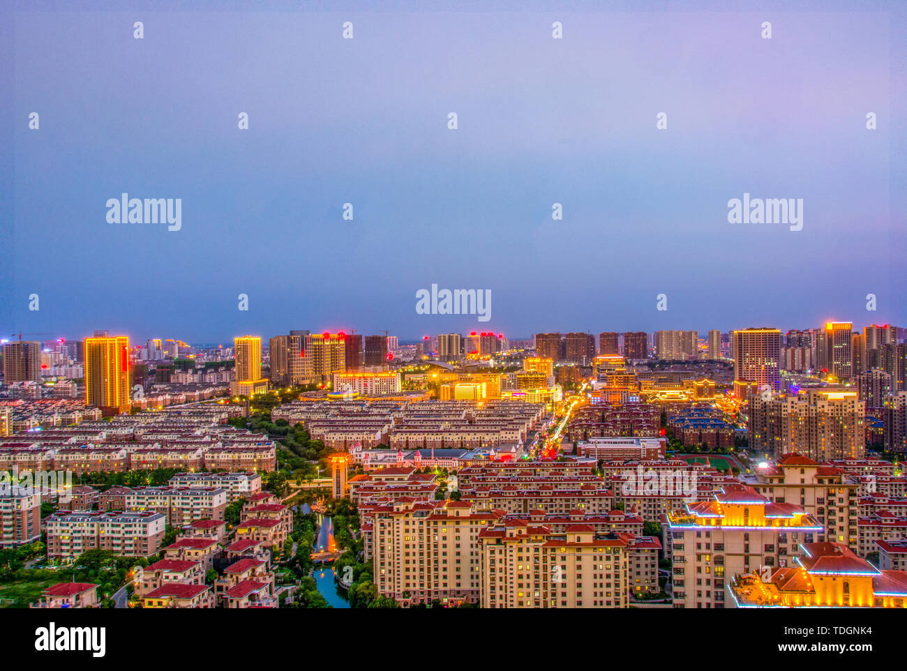 Scenery of Government New Area, Xianqiao District, Suzhou City Stock ...