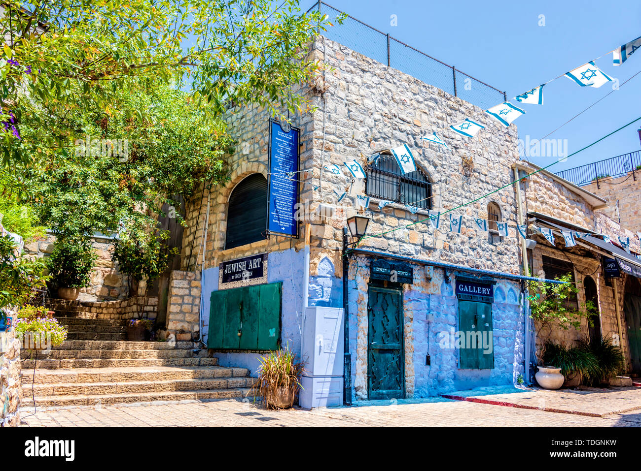 Small town of safed buildings hi-res stock photography and images - Alamy