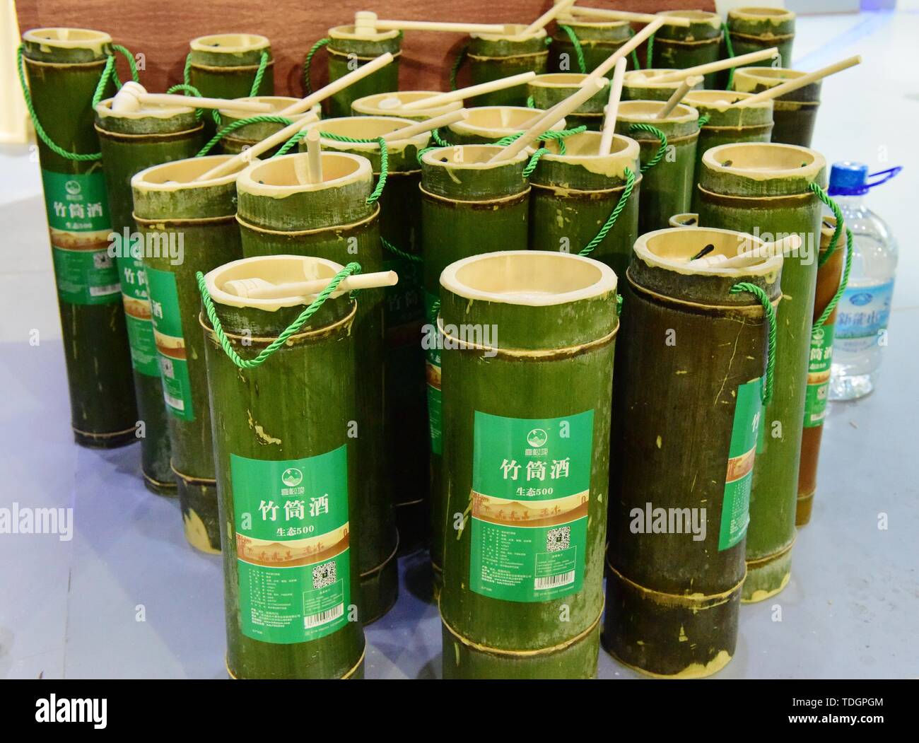 Bamboo barrel wine Stock Photo - Alamy