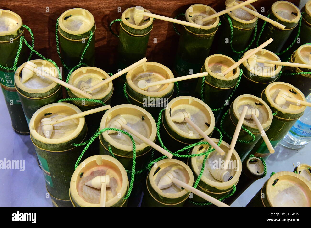 Bamboo barrel wine Stock Photo - Alamy