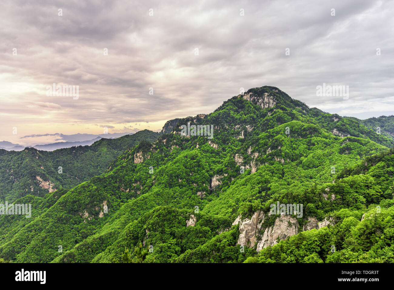 Natural Scenery of Old Jie Ridge, Funiu Mountain, China Stock Photo - Alamy
