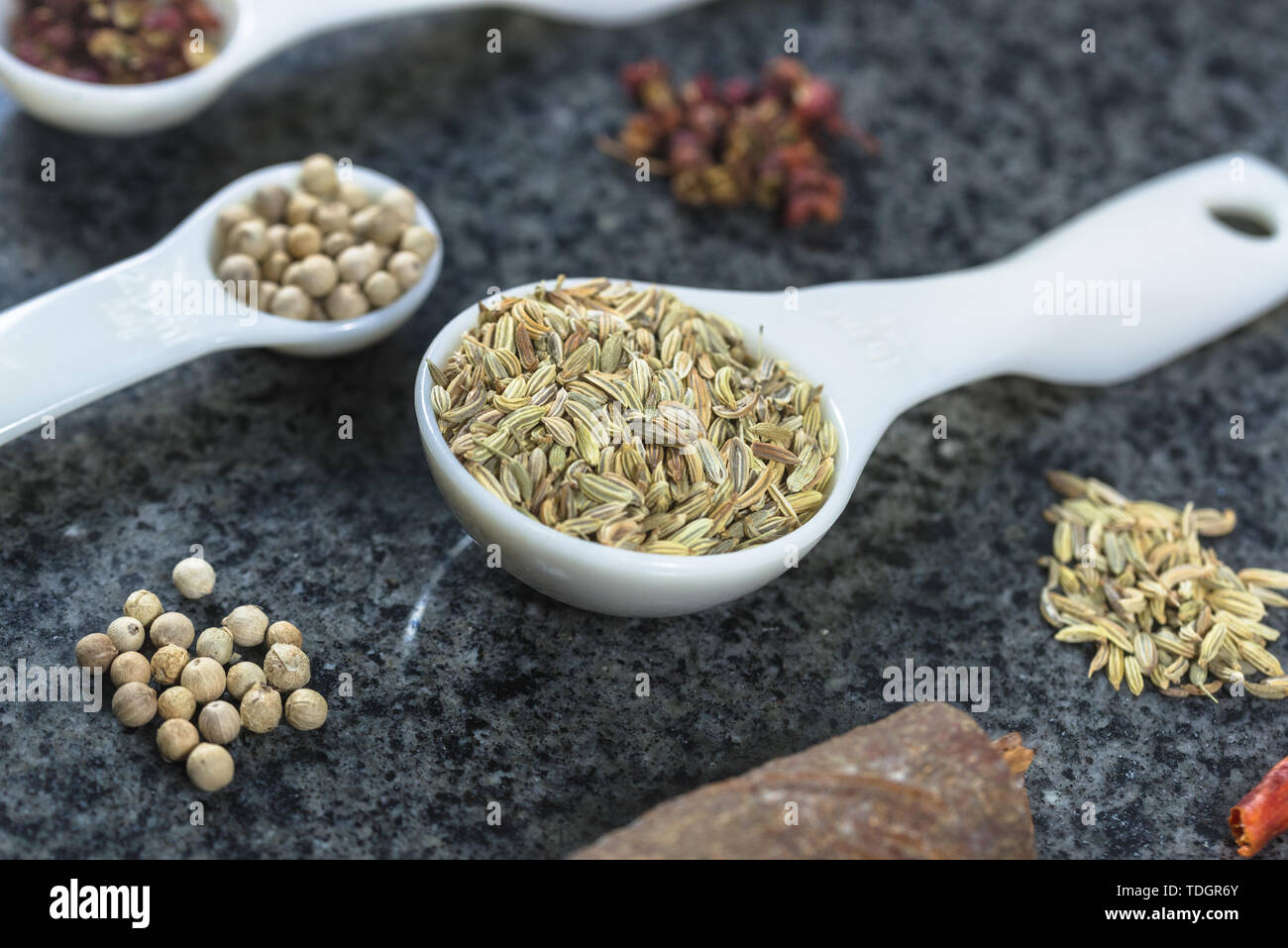Edible spice seasonings Stock Photo - Alamy