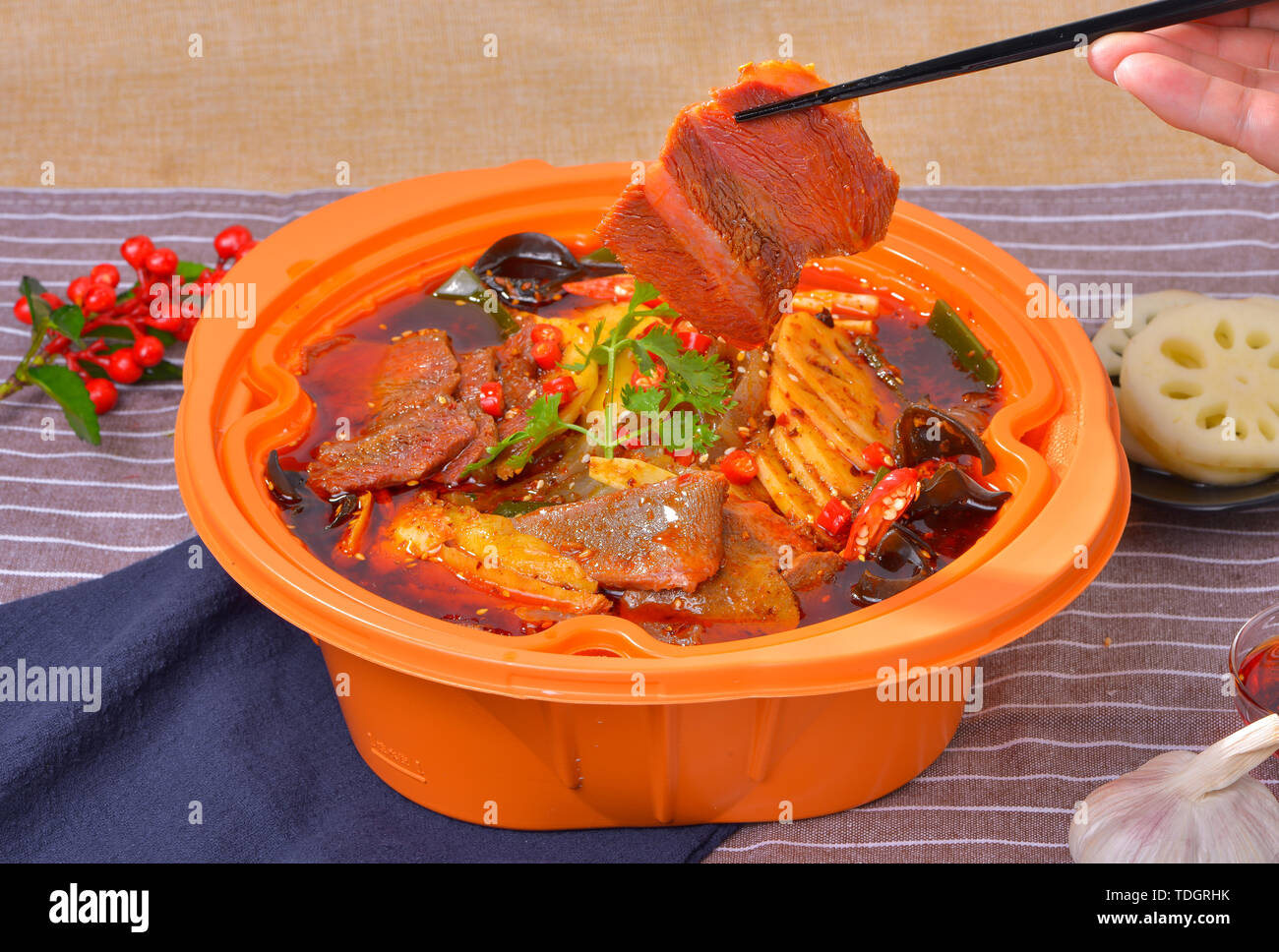 Beef oil hot pot base hi-res stock photography and images - Alamy
