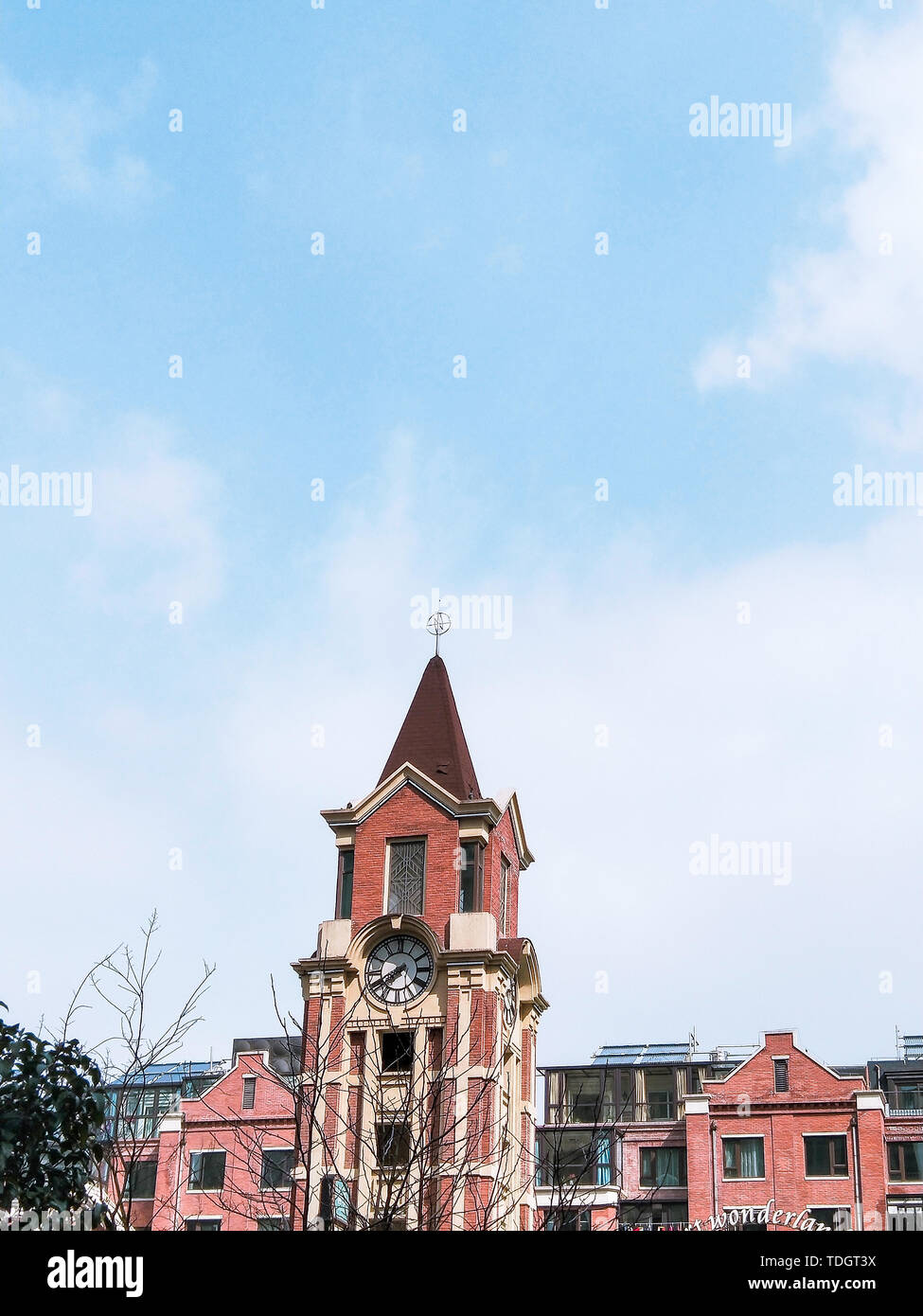 Clock tower in the sun Stock Photo - Alamy