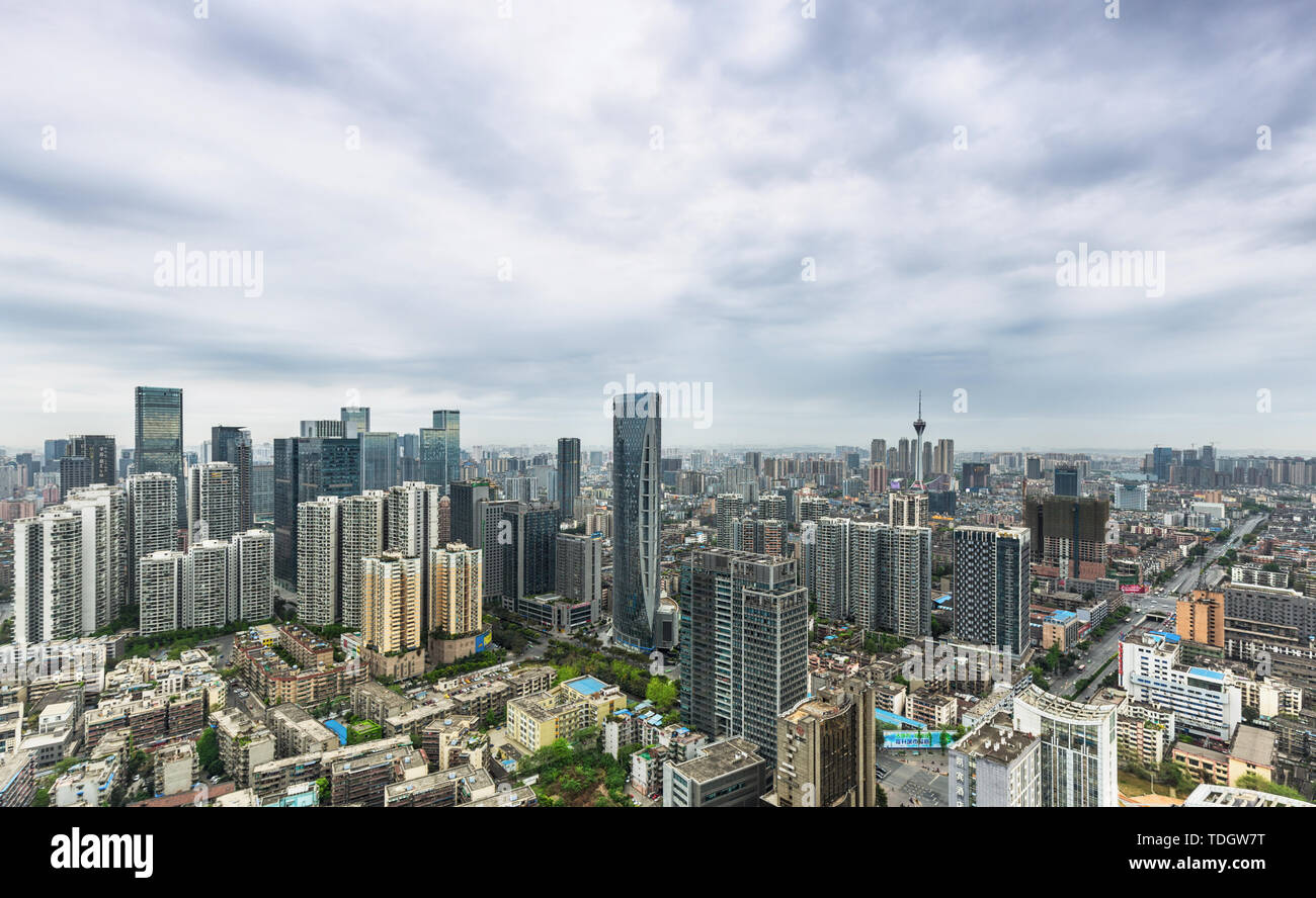 Aerial photography of urban buildings in Chengdu Stock Photo - Alamy