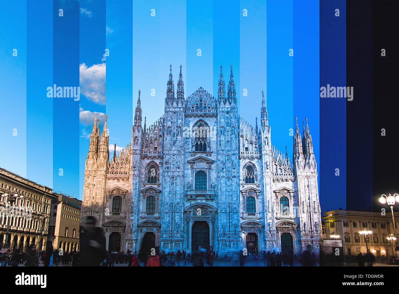 Milano time slice of Milan Cathedral, Italy Stock Photo - Alamy