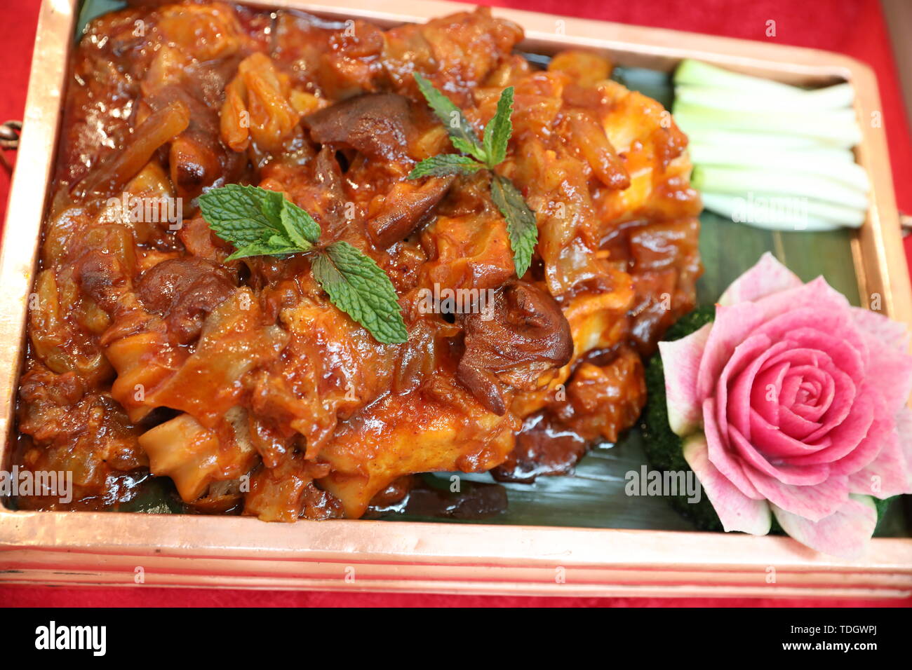 Braised beef hoof Stock Photo - Alamy