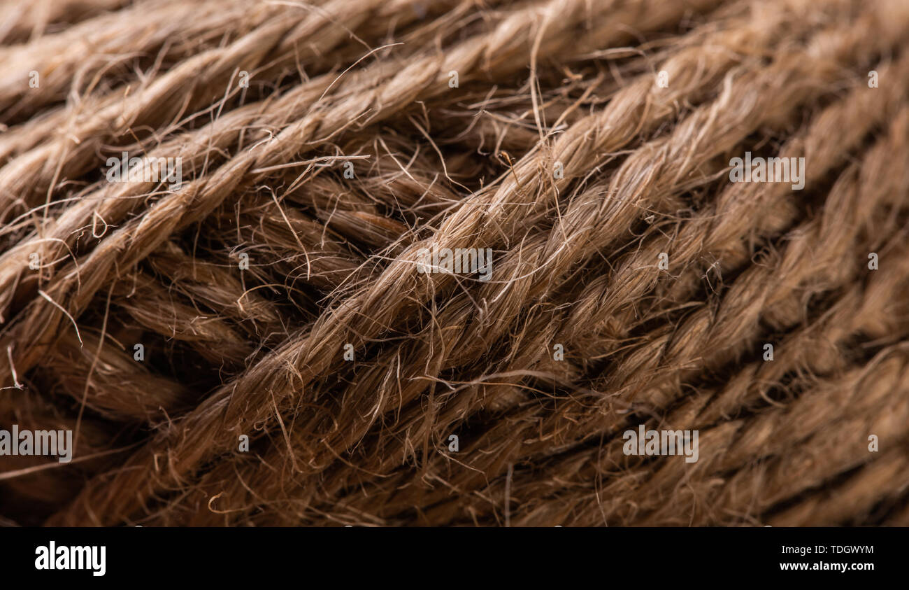Natural hemp compiling rope Stock Photo - Alamy