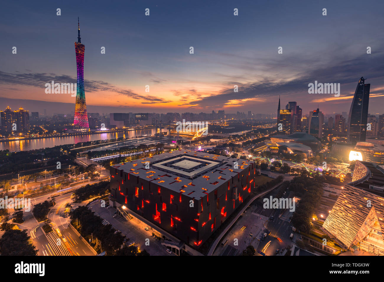 Guangzhou Pearl River New City City Scenery Stock Photo - Alamy