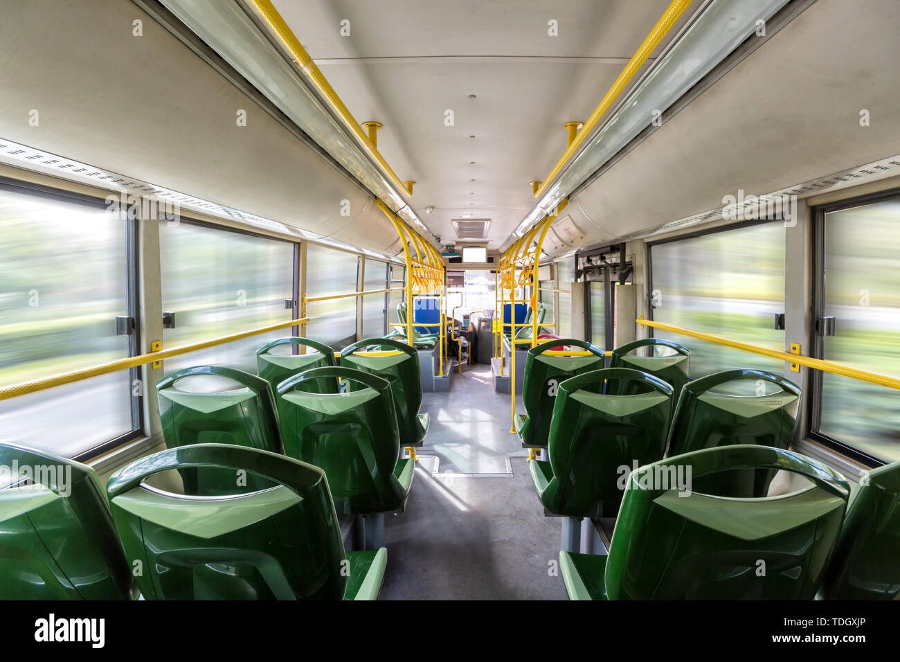Inside the bus Stock Photo - Alamy