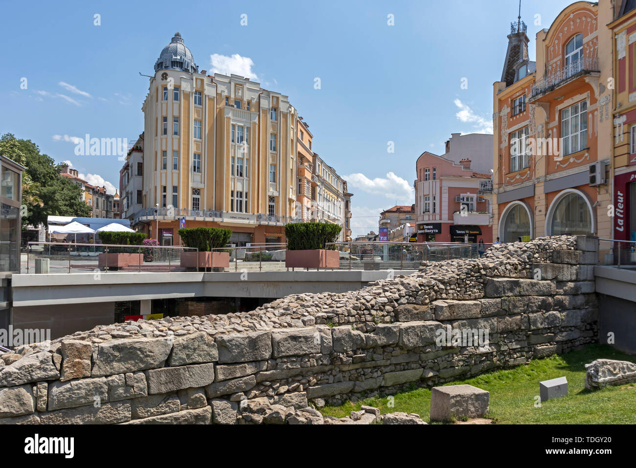 PLOVDIV, BULGARIA - MAY 29, 2019: Ancient ruins of Roman Stadium and ...