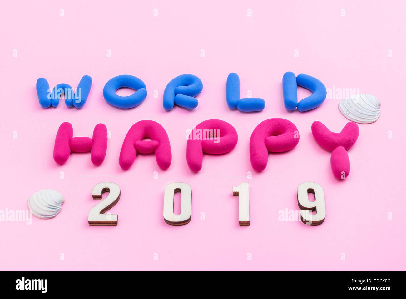 Graphic worldhappy 2019 Stock Photo - Alamy