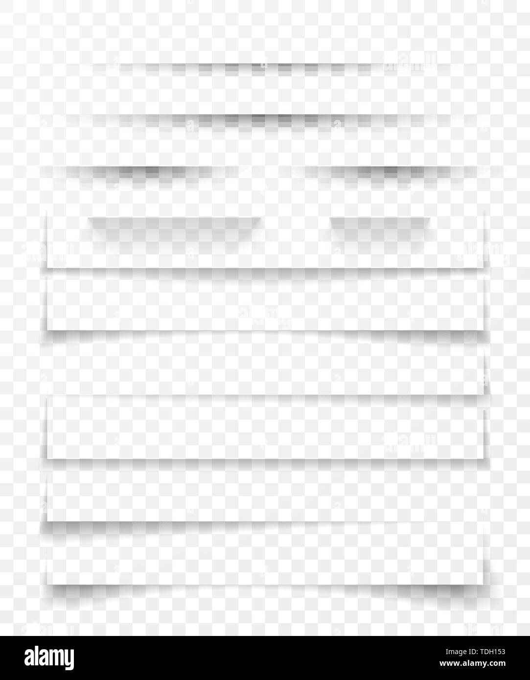 Transparent realistic paper shadow effect set. Web banner. Shade for ...