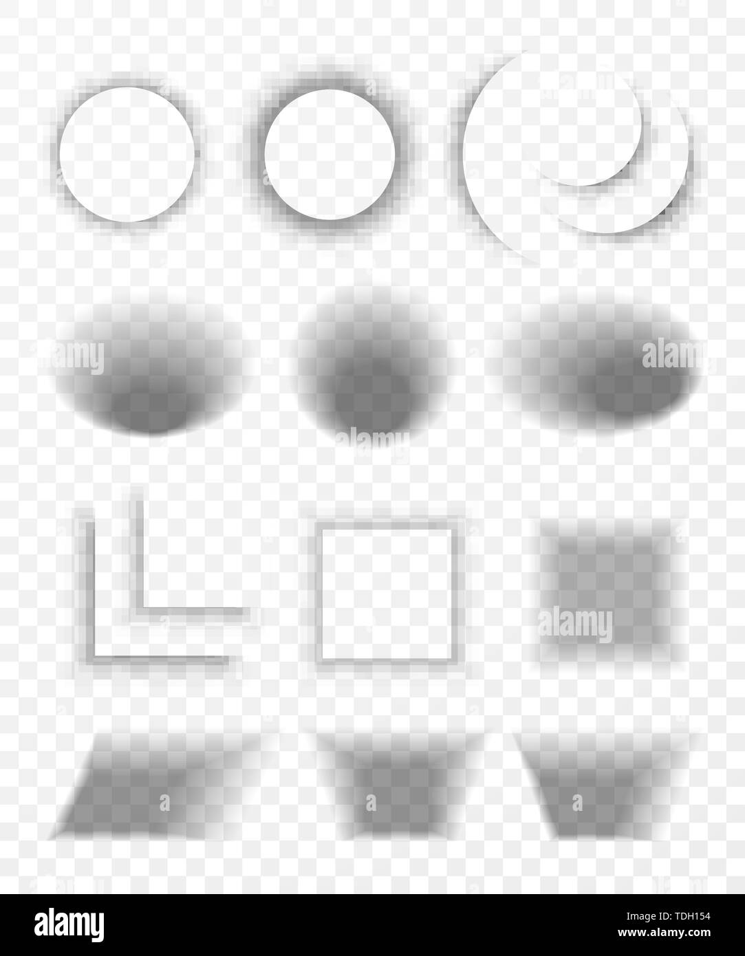 Transparent realistic paper shadow effect set. Web banner. Shade for ...