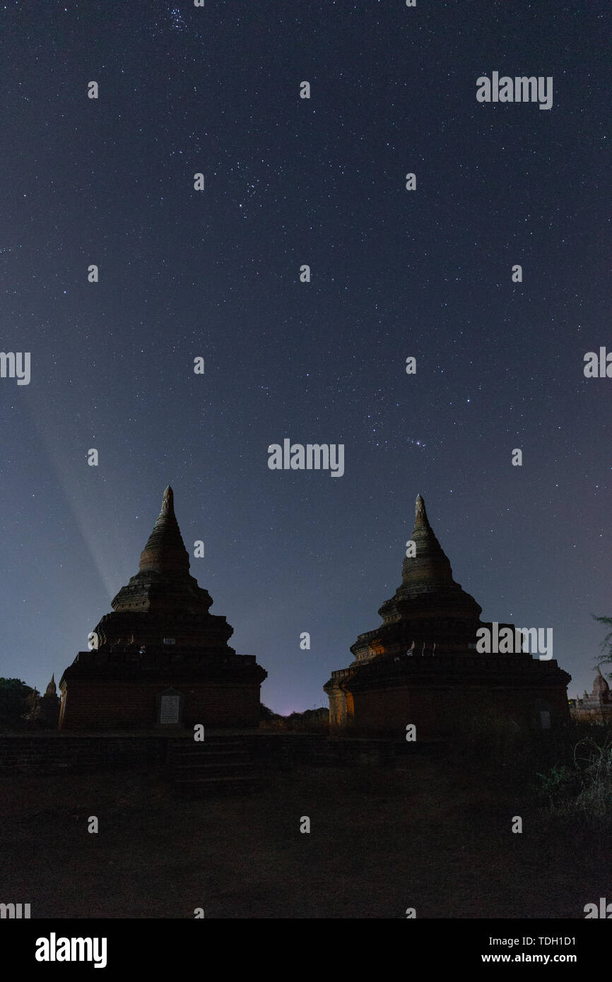 The starry sky of Burma's Bagan Stock Photo - Alamy