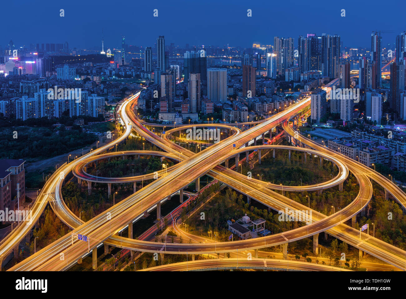 The night view of the viaduct hi-res stock photography and images - Alamy