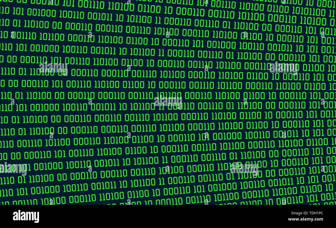 Digital Matrix Background Of Binary Code Data Flow In The Digital Age Binary Code Network