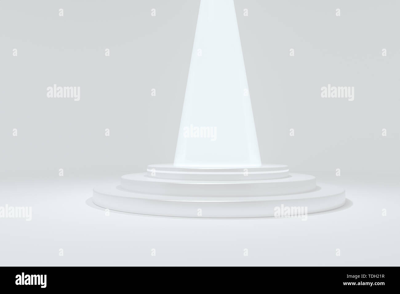 Three-dimensional rendering, empty stage, display platform Stock Photo ...