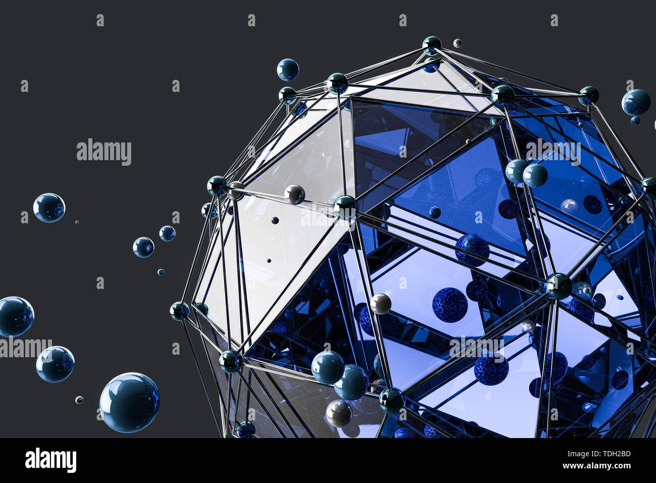 Three-dimensional polygonal gems, three-dimensional rendering Stock ...