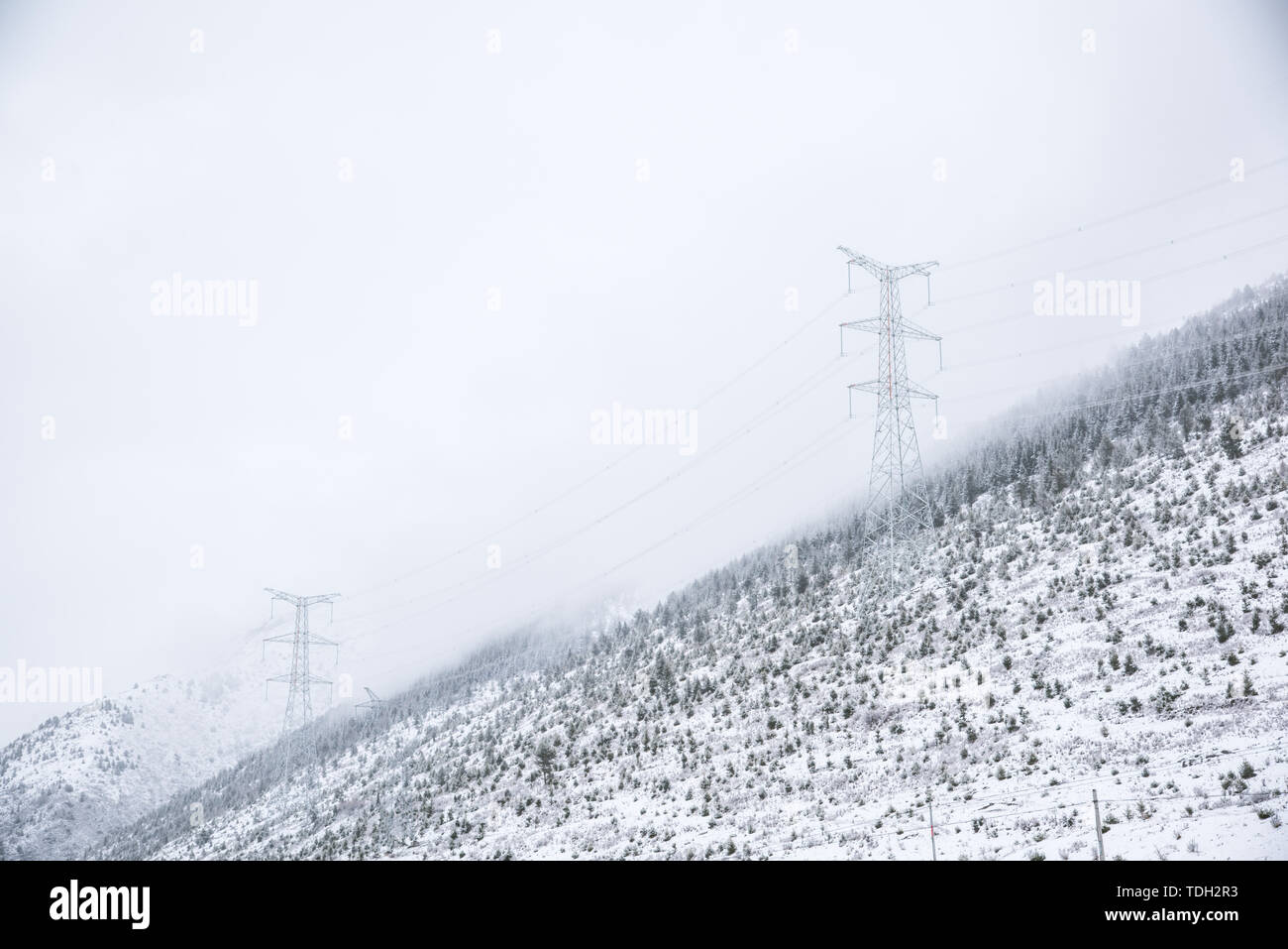 The Sichuan-Tibet line in the snow Stock Photo - Alamy