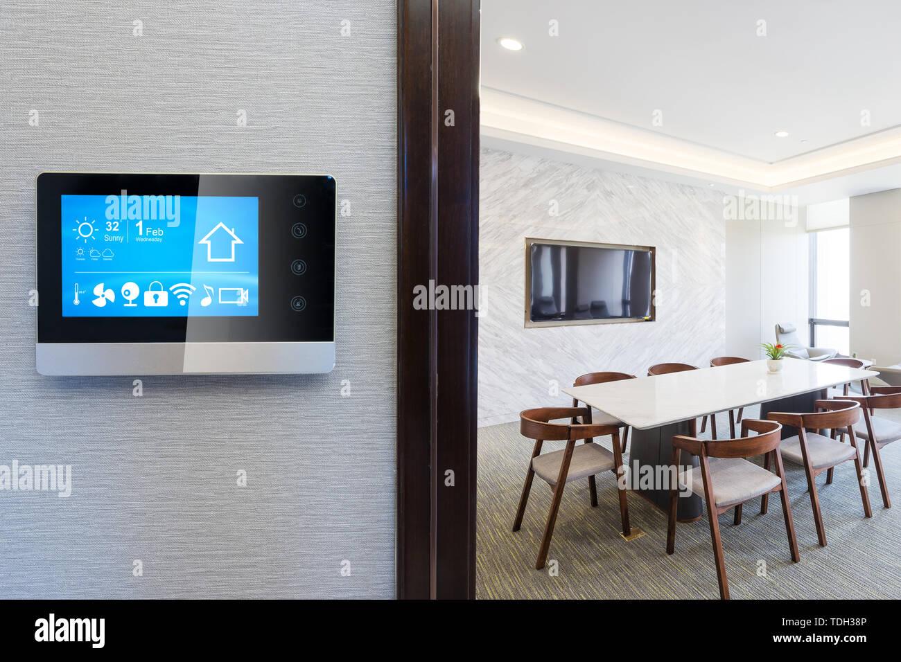 Smartscreen in modern office Stock Photo - Alamy
