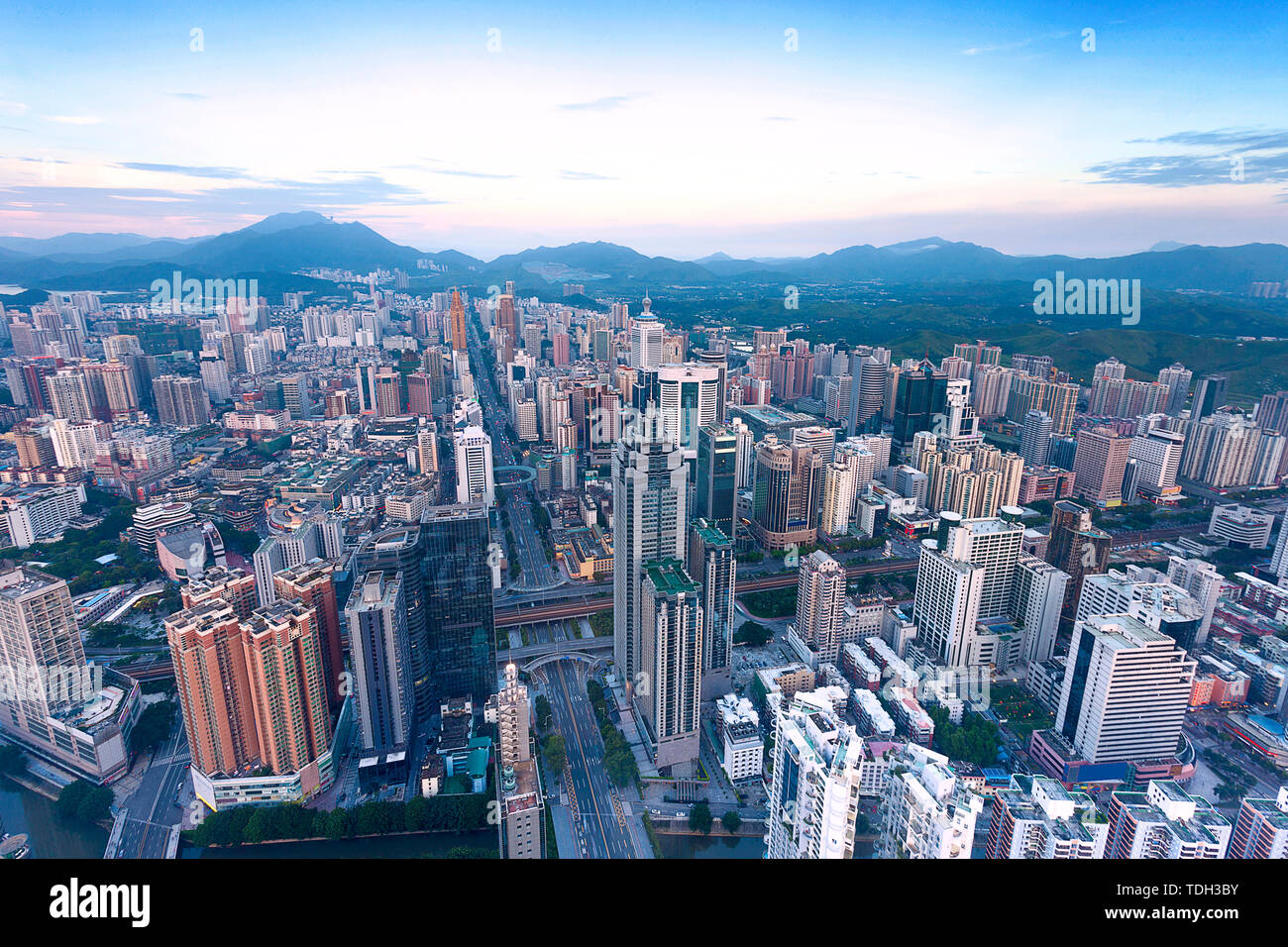 skyline,cityscape of modern city,shenzhen Stock Photo - Alamy