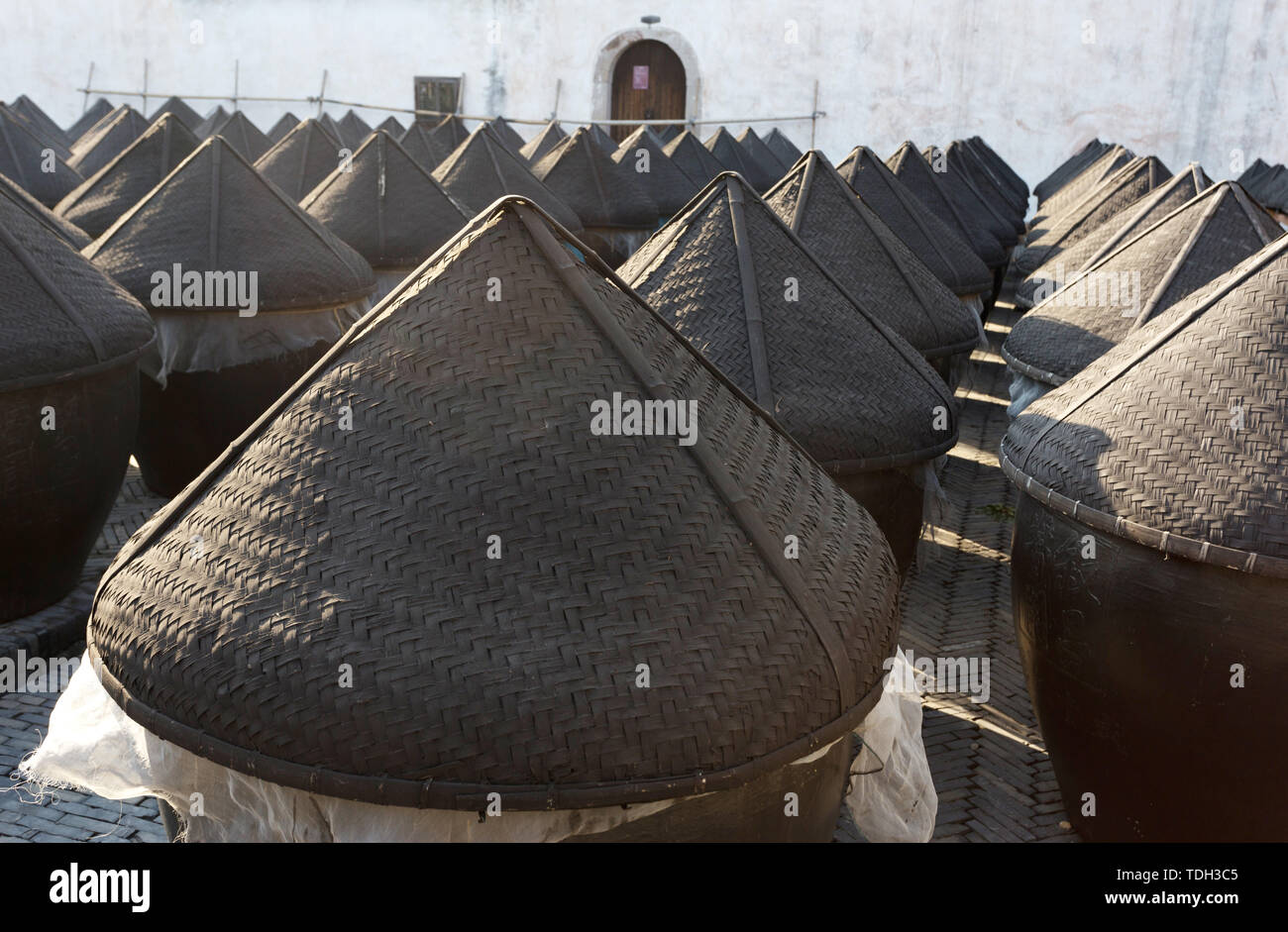 traditional chinese wine fermentation cans Stock Photo - Alamy