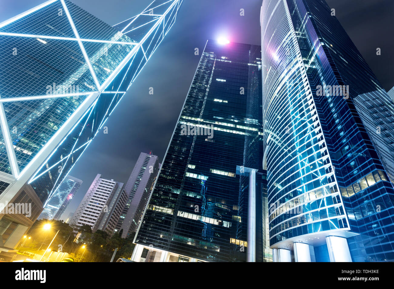 Modern photography of the city at night Stock Photo - Alamy