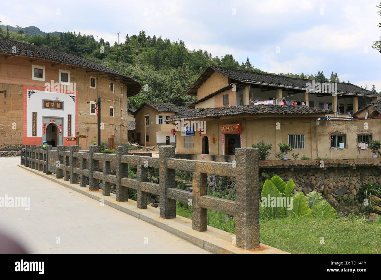The scenery of the ancient buildings of ethnic minorities in Yuan ...