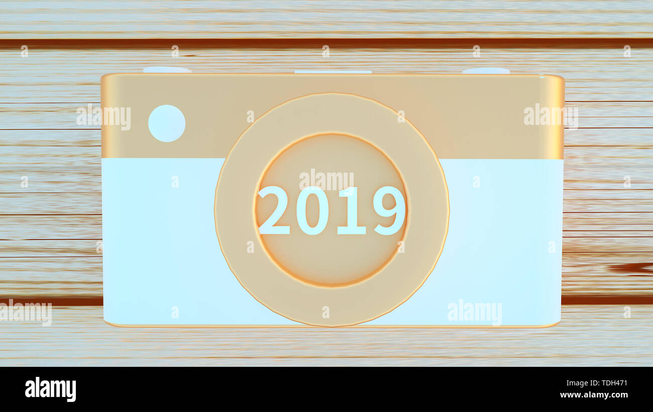 2019 camera creative poster Stock Photo - Alamy