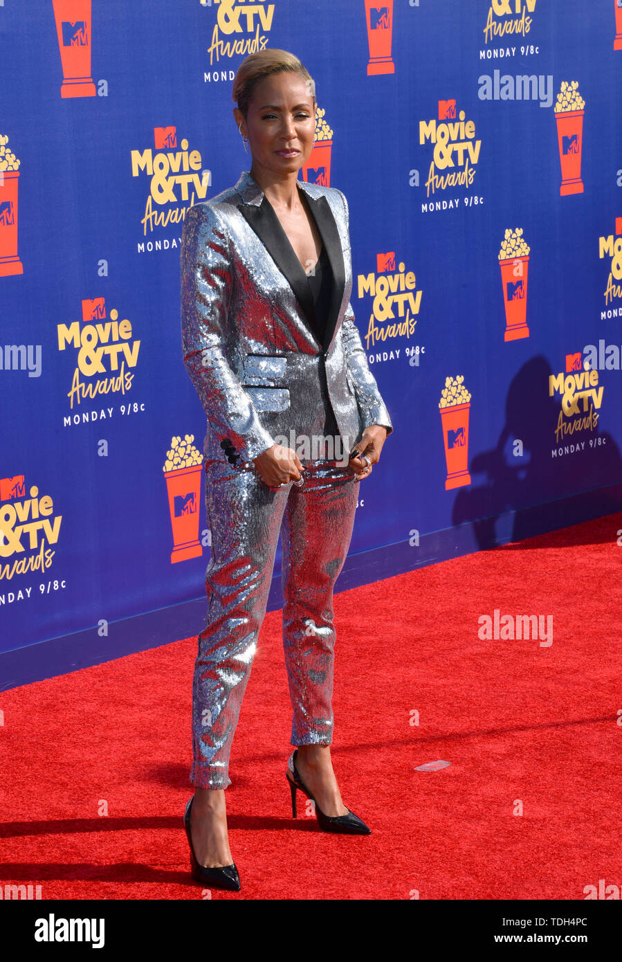 Santa Monica, USA. June 16, 2019: Jada Pinkett Smith at the 2019 MTV ...