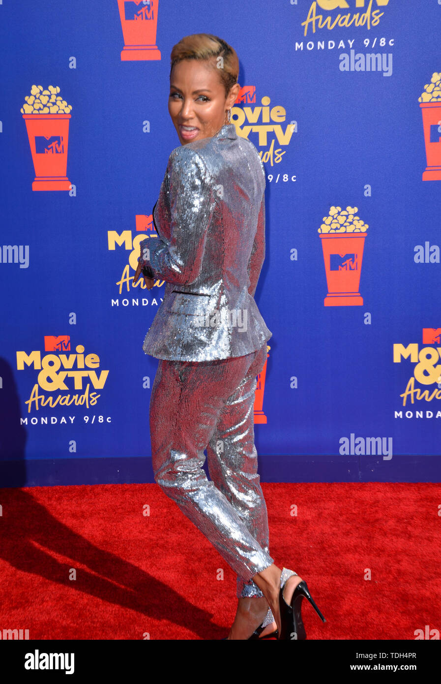 Santa Monica, USA. June 16, 2019: Jada Pinkett Smith at the 2019 MTV ...
