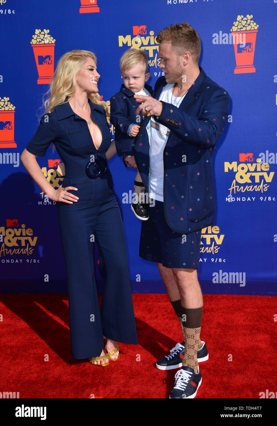 Santa Monica, USA. June 16, 2019: Heidi Montag, Spencer Pratt & Gunner ...