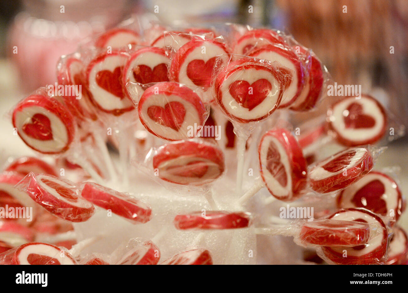 Berlin, Germany. 12th June, 2019. Lollipop with a heart in your hands ...