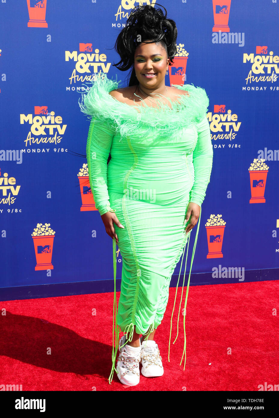 Singer Lizzo arrives at the 2019 MTV Movie And TV Awards held at Barker ...